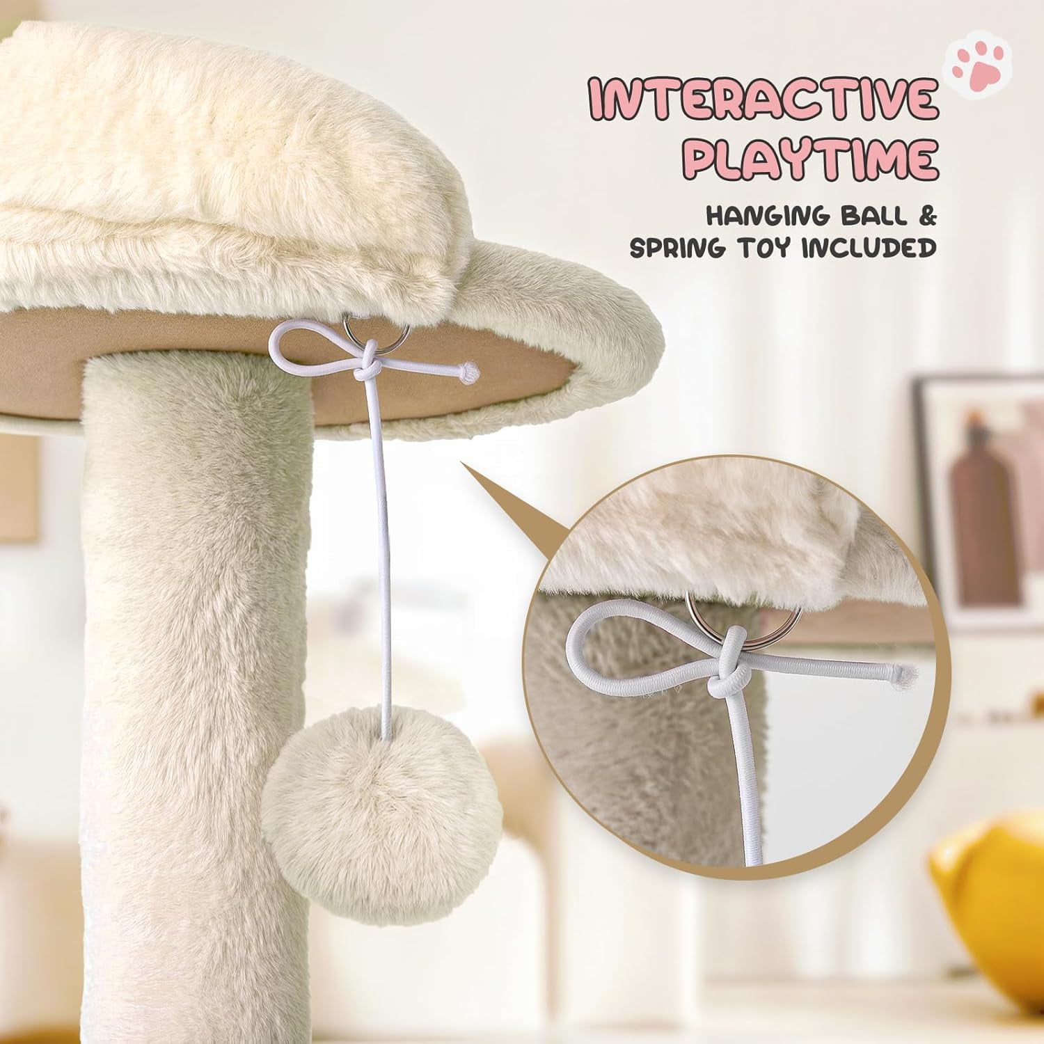 60" Cat Tree Tower for Indoor Cats, Large Multi-Level Activity Center ...