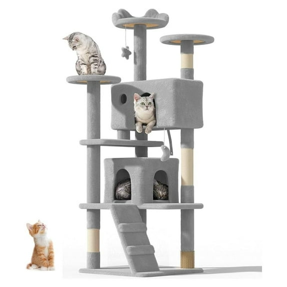 60'' Cat tree Tower for Indoor Cats Large Adult,Cute/Tall Modern Cat ...
