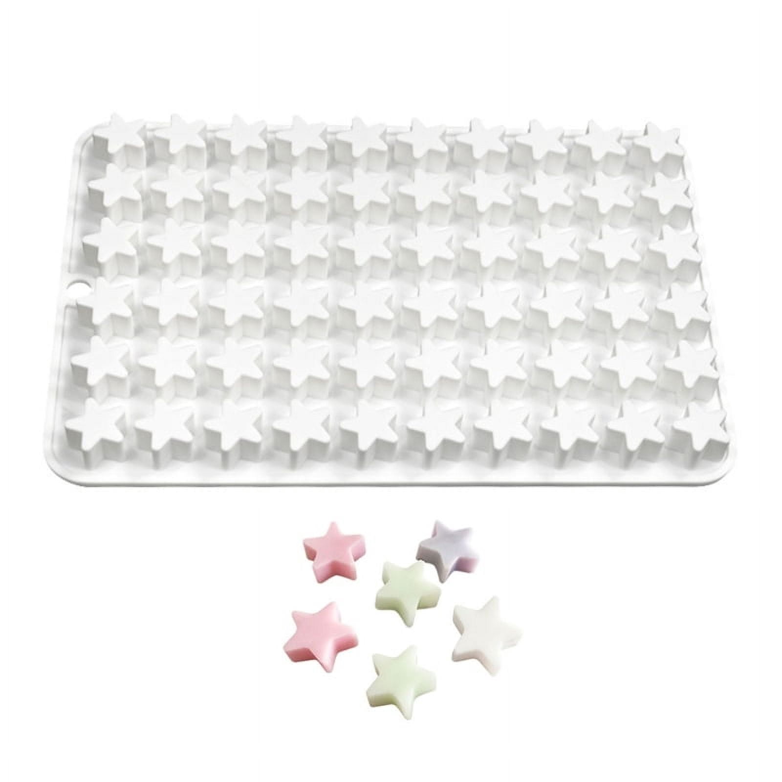 60-Cavity Fondant Chocolate Mold Star Shape Mold Baking Decorating Mold ...