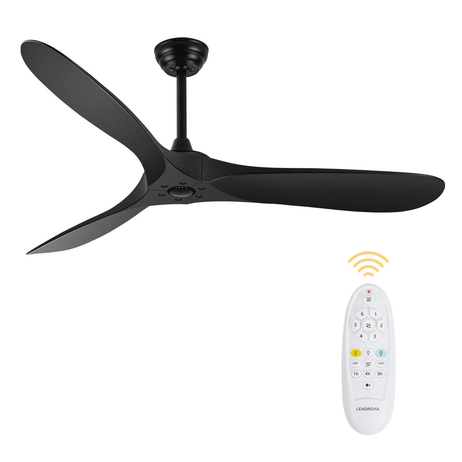 60" Ceiling Fan with Remote Control, Reversible Motor, Quiet Operation ...
