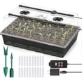 60-Cell Self-Watering Seed Starter Tray with Grow Light, Upgraded 1–24H ...