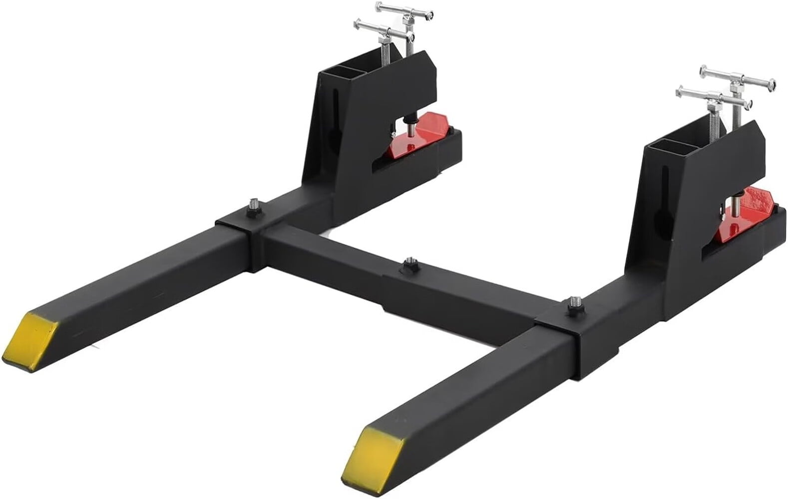 60" Clamp on Pallet Forks with Anti-Slip Tongue, Twin Screw Design ...