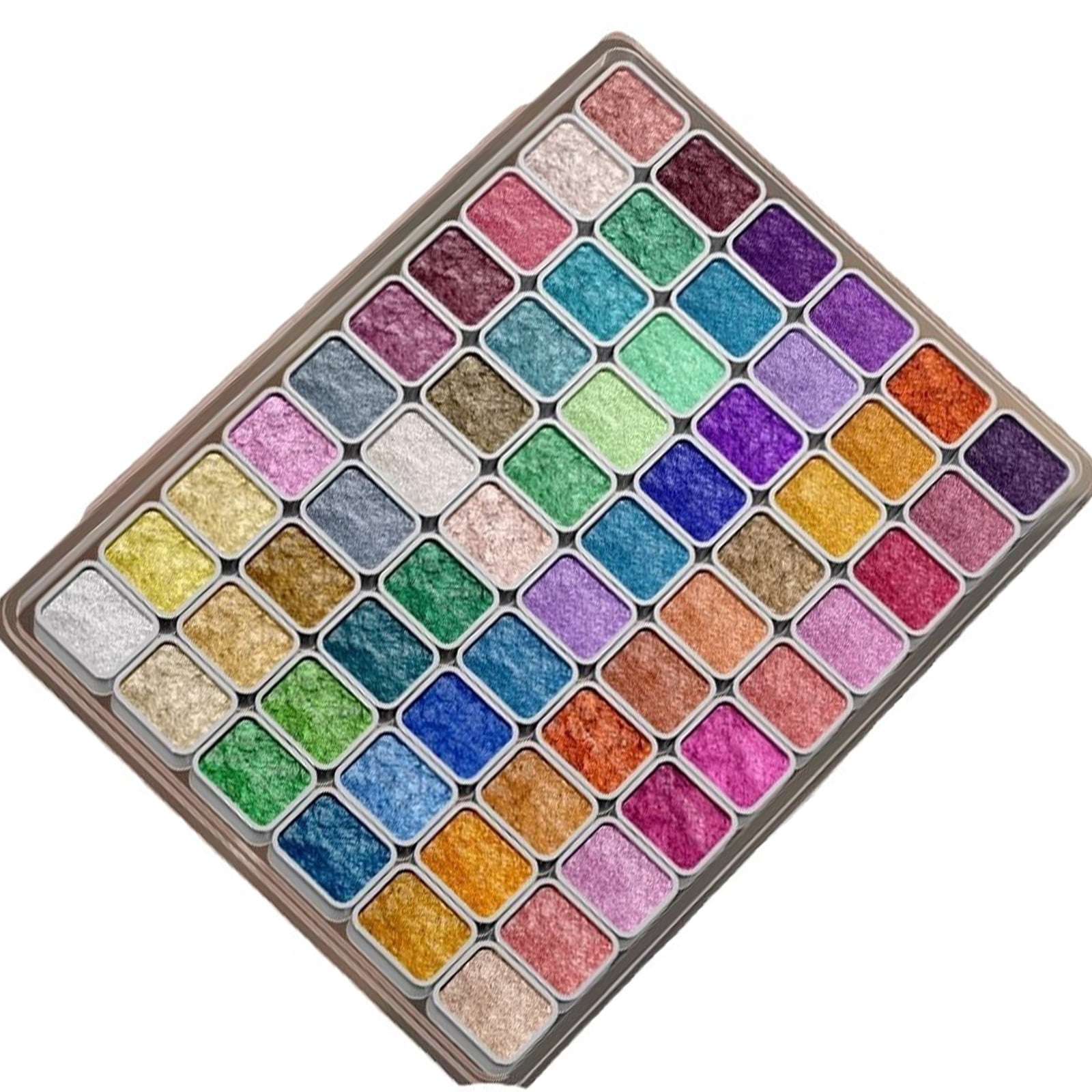 60 Colors Glittering Watercolor Paint Set Pearlescent Pigment Drawing ...