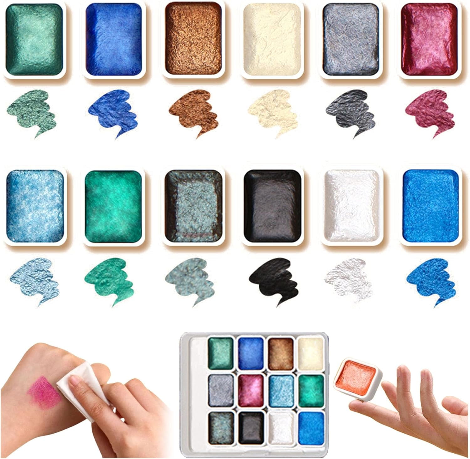 60 Colors Shifting Watercolor Painting Set, Forestey Color Shifting ...