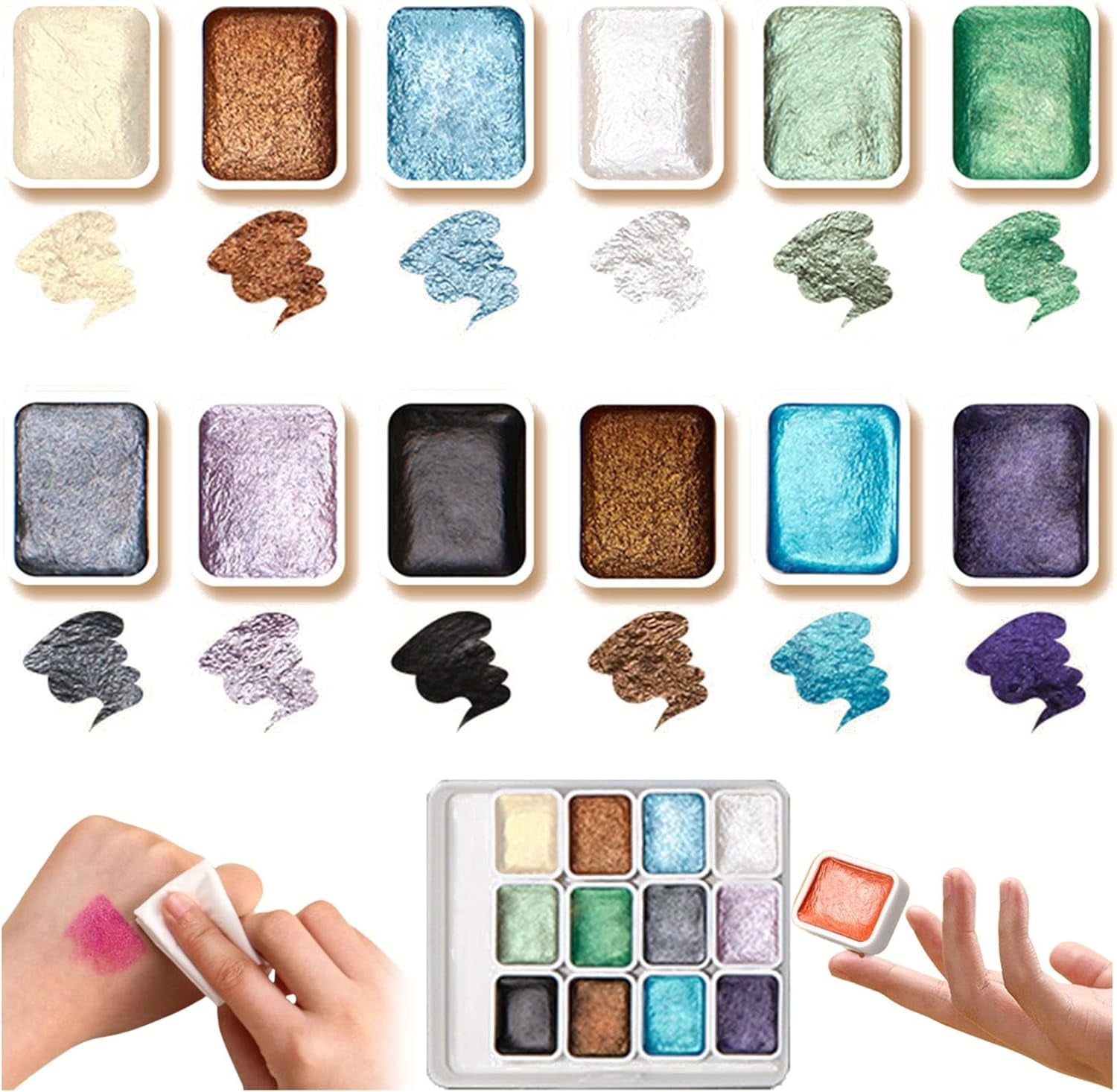 60 Colors Shifting Watercolor Painting Set, Forestey Color Shifting ...