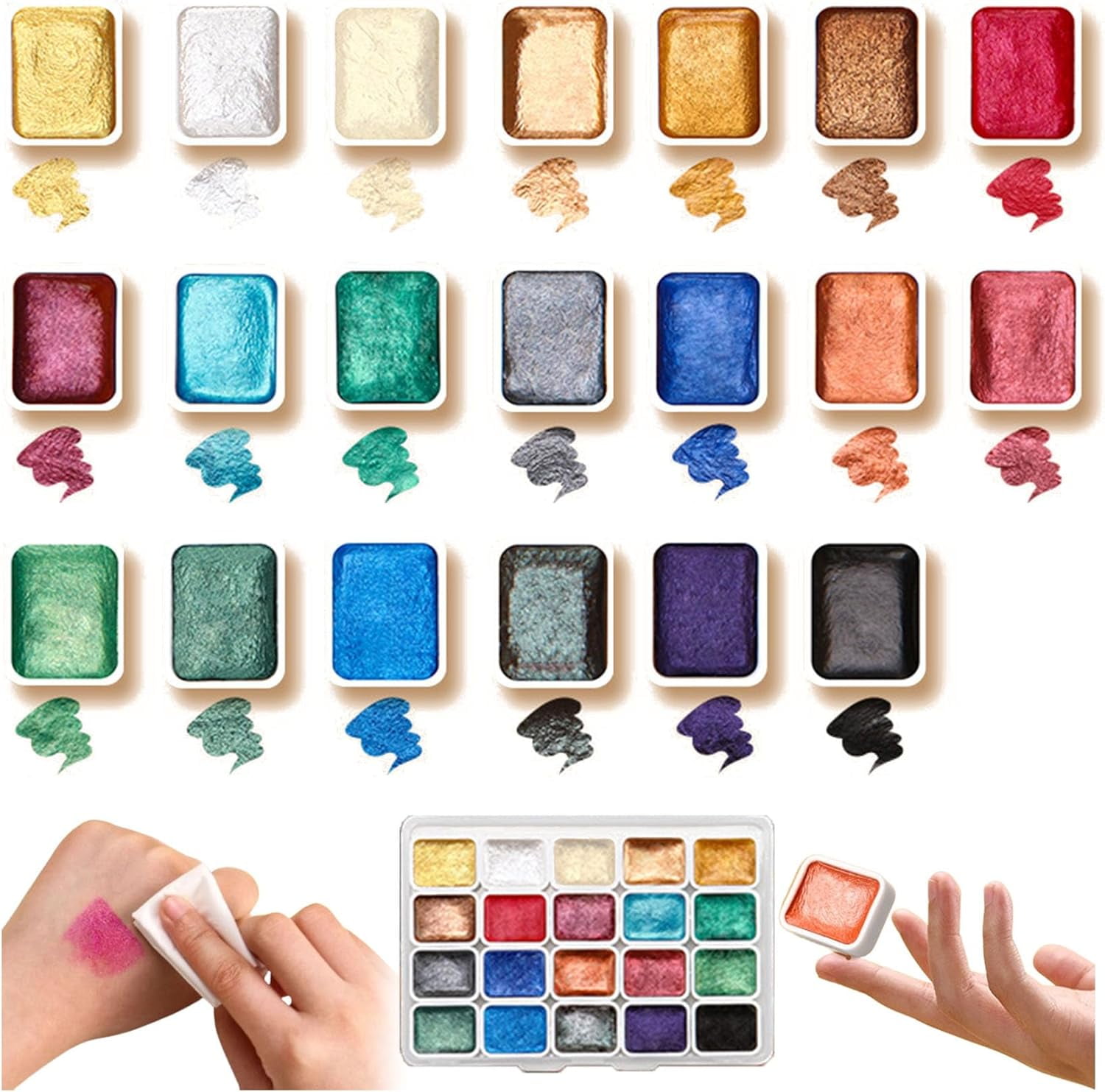 60 Colors Shifting Watercolor Painting Set, Forestey Color Shifting ...