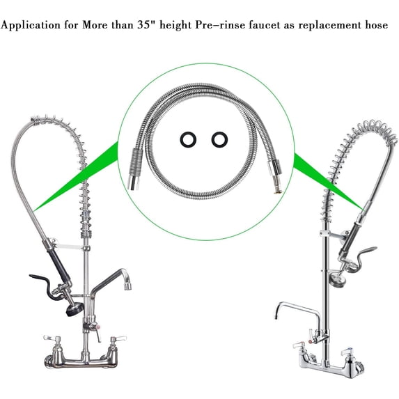 60" Commercial Pre-rinse Sprayer Hose Replacement Parts for Pre Rinse ...