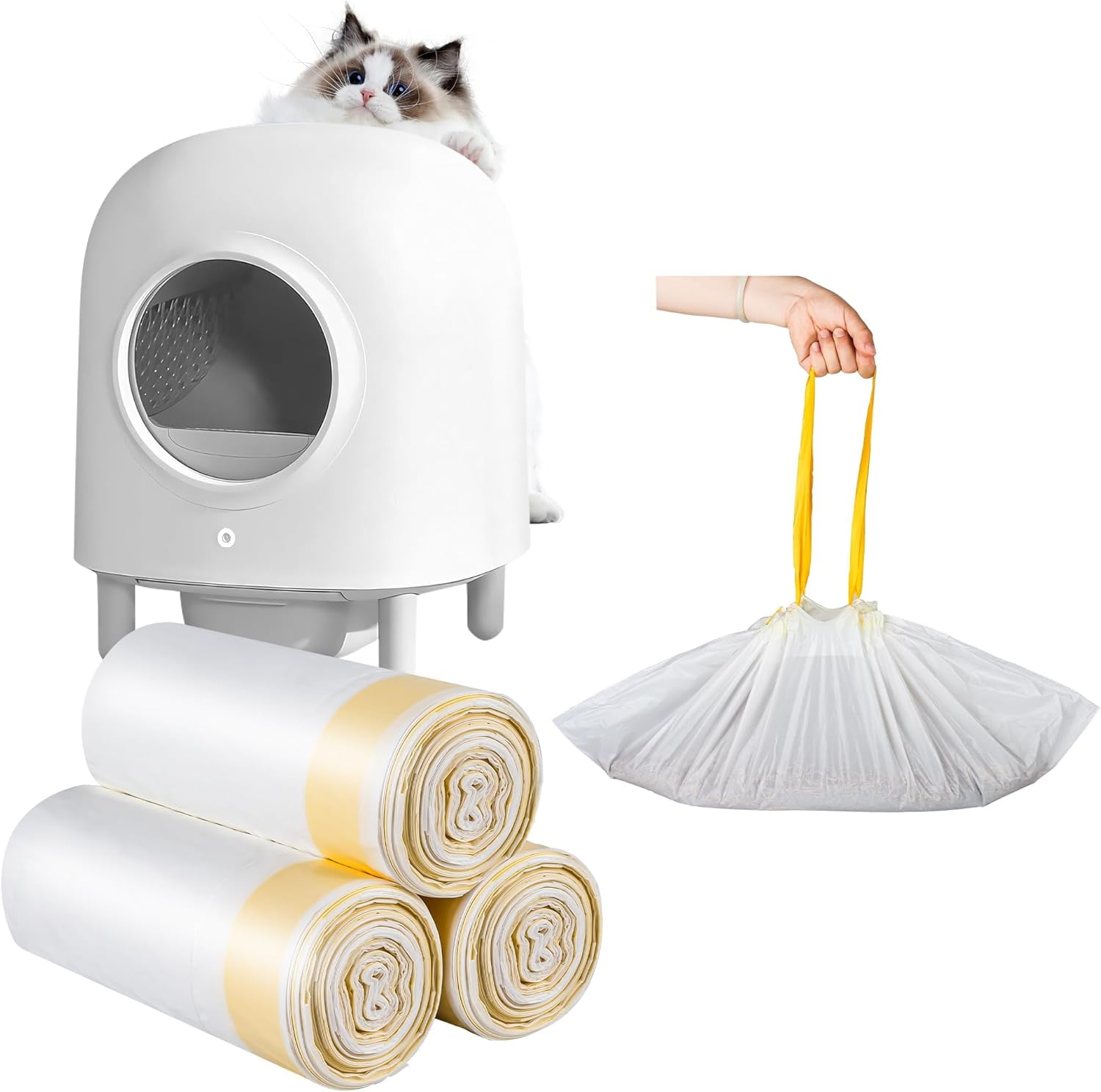 60 Count Cat Litter Pan Liners - Super Thick, Heavy Duty 29.6"X12.6 ...