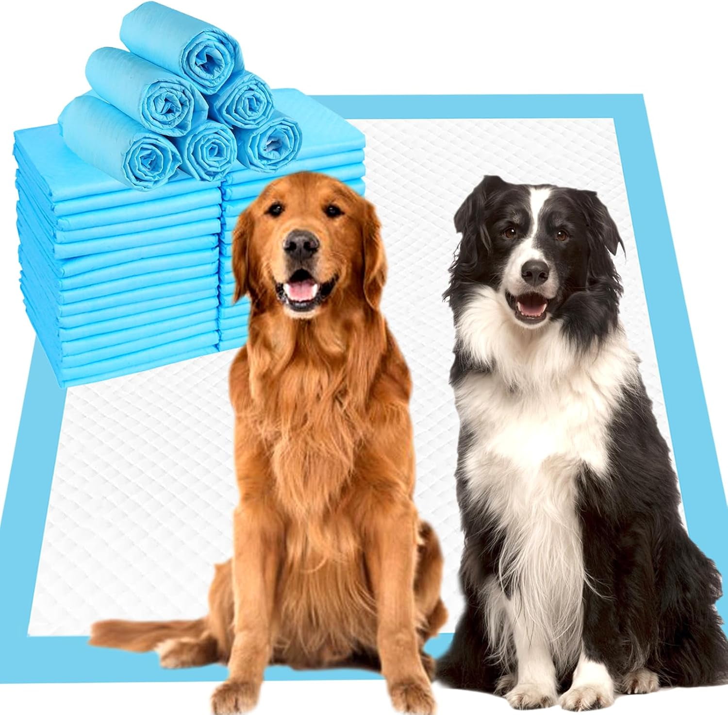 60 Count Dog Pee Pads Extra Large,36"x36"Pee Pads for Dogs Absorbent ...