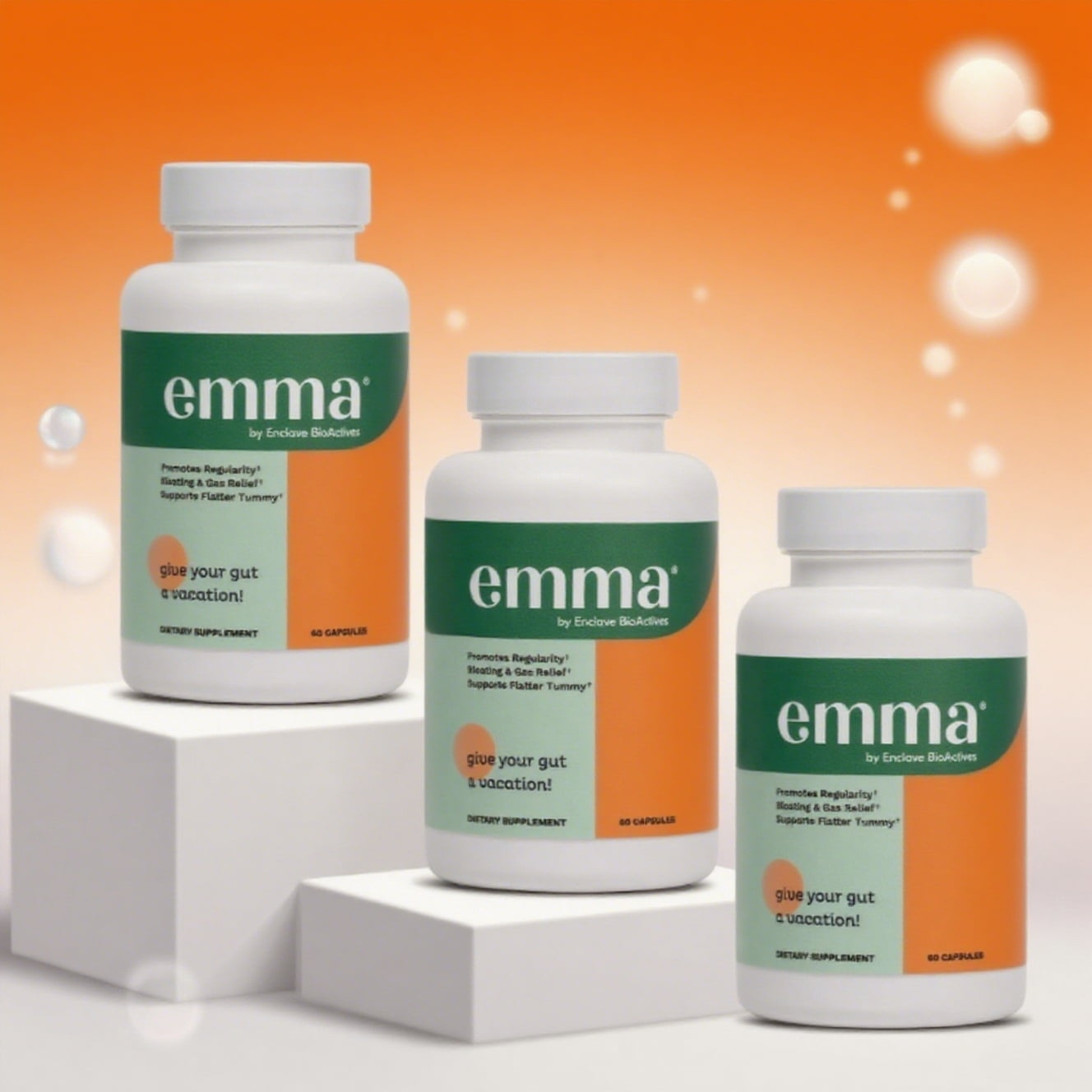 60-Count Emma 3 Pack - Bowel & Bloating, Daily Relief - Walmart.com