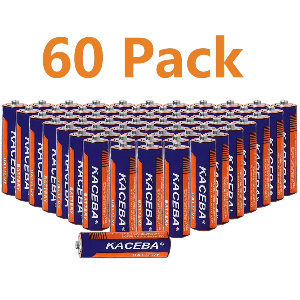 Kaceba 60 Count AA Batteries, Extra Heavy Duty 1.5V, Long-Lasting Power ...