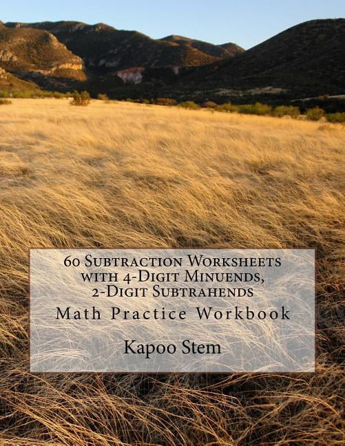 60 Days Math Subtraction 60 Subtraction Worksheets with 4-Digit ...