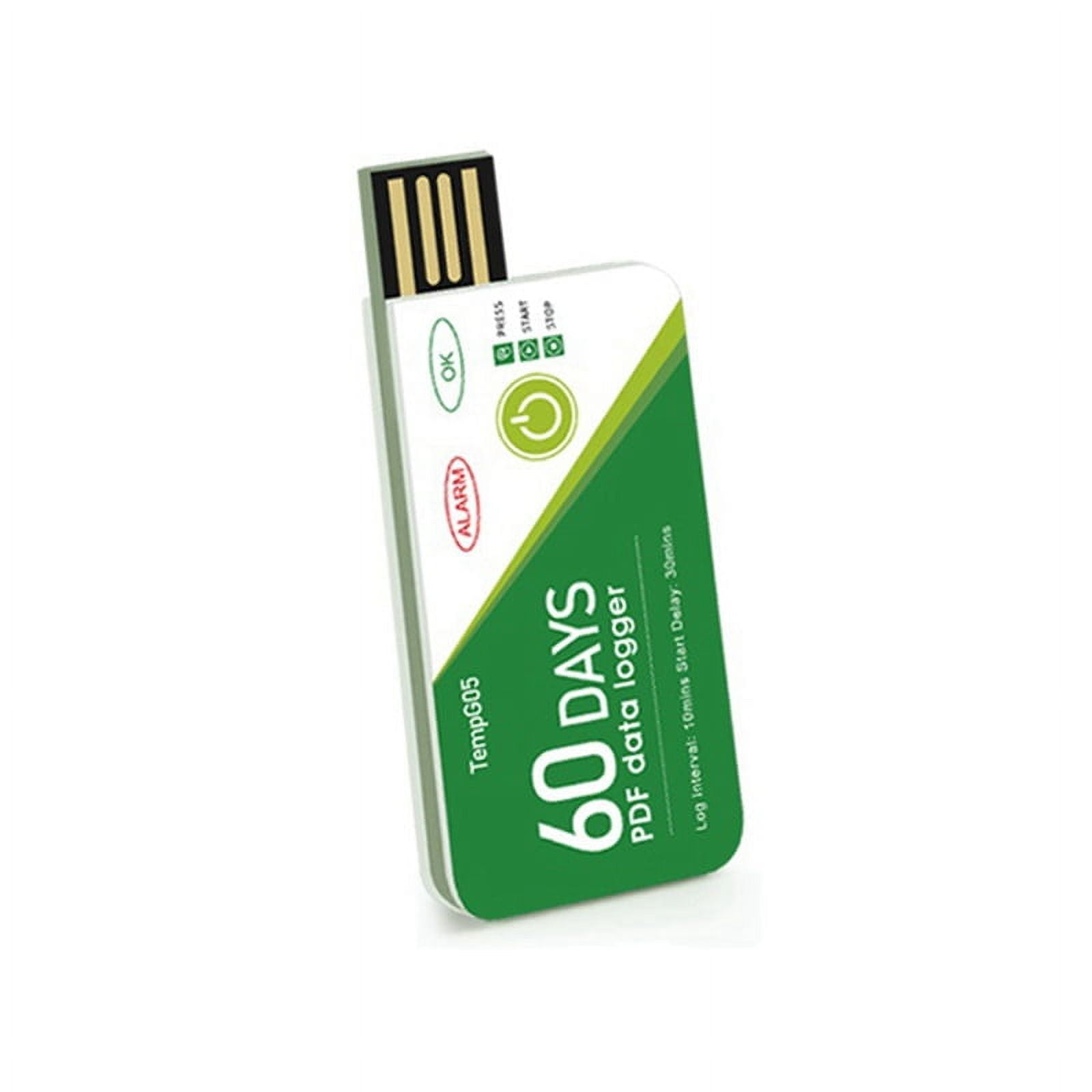 60 Days USB Temperature Data Logger -30 ℃-+60 ℃ Report with App IP67 Disposable High-Precision ...