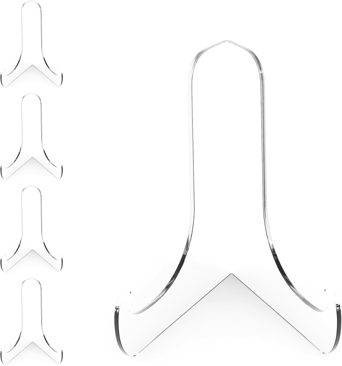60-Degree Angle Acrylic Plate Display Stand , 3 Inch 5 PC Clear Acrylic ...