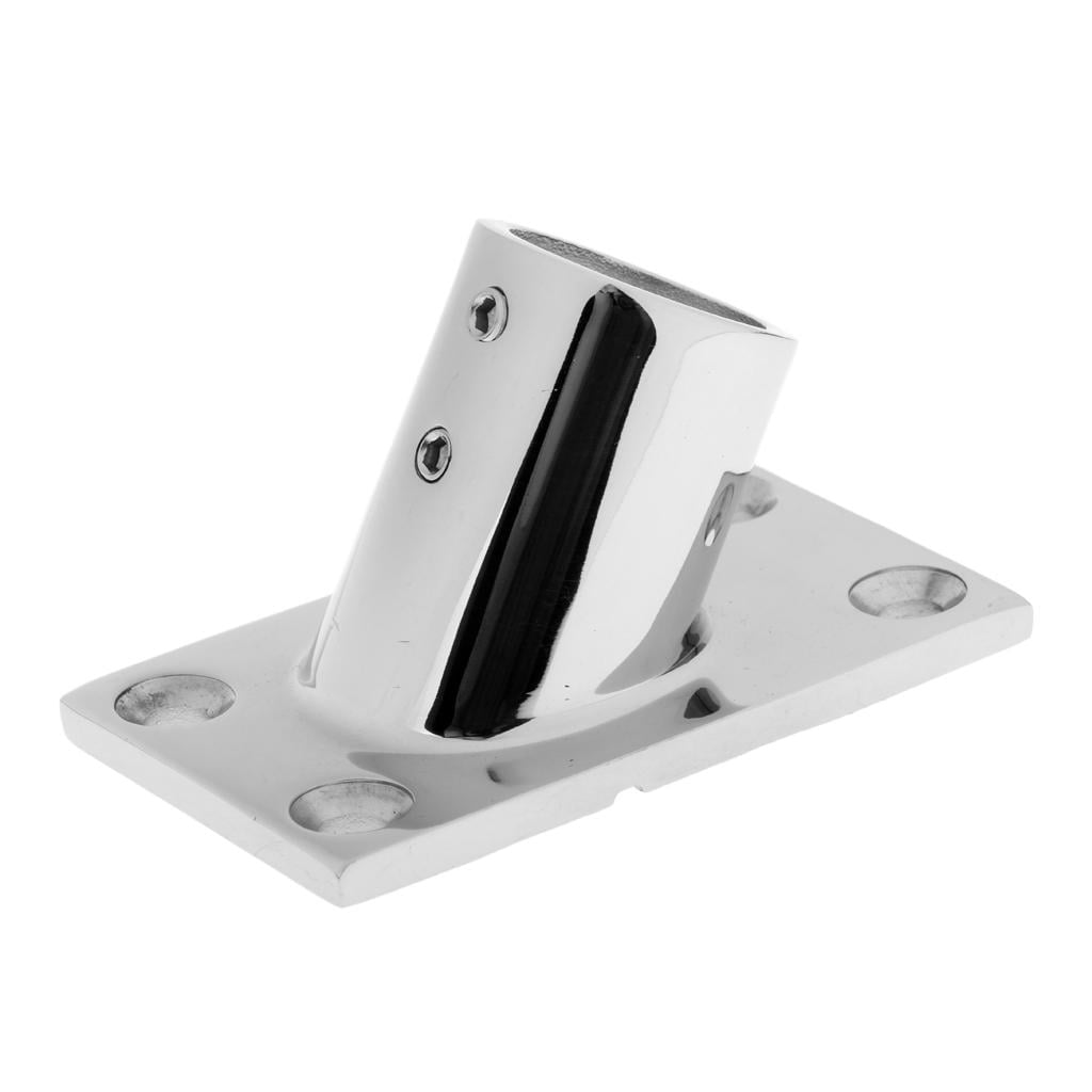 60 Degree Boat Rail Fittings Rectangle Base for 25mm , Marine Dock ...