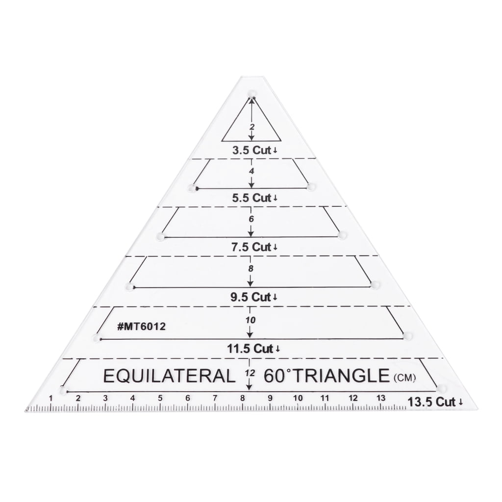 60 Degree Equilateral for Triangle Quilting Ruler Measure Beginner ...