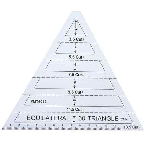 60 Degree Triangle Ruler for Quilting, 6.54 * 6.19in Triangle Quilting ...