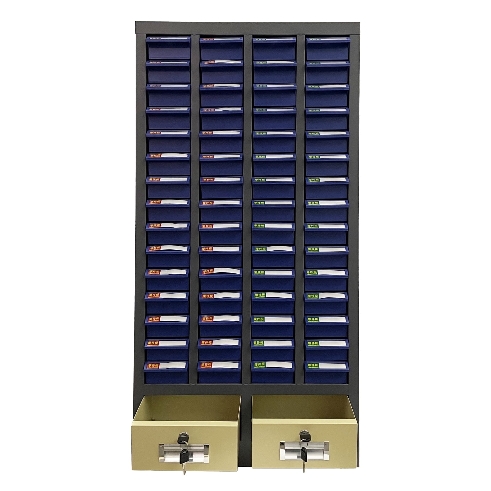 60 Drawer Parts Cabinet Bolt Nut Tool Storage Cabinet with 2 Locakable ...