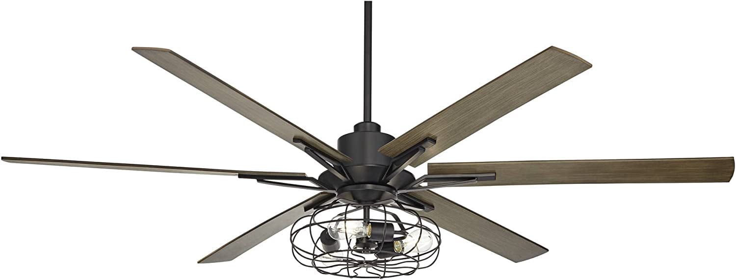 60" Expedition Modern Industrial Indoor Ceiling Fan with LED Light ...