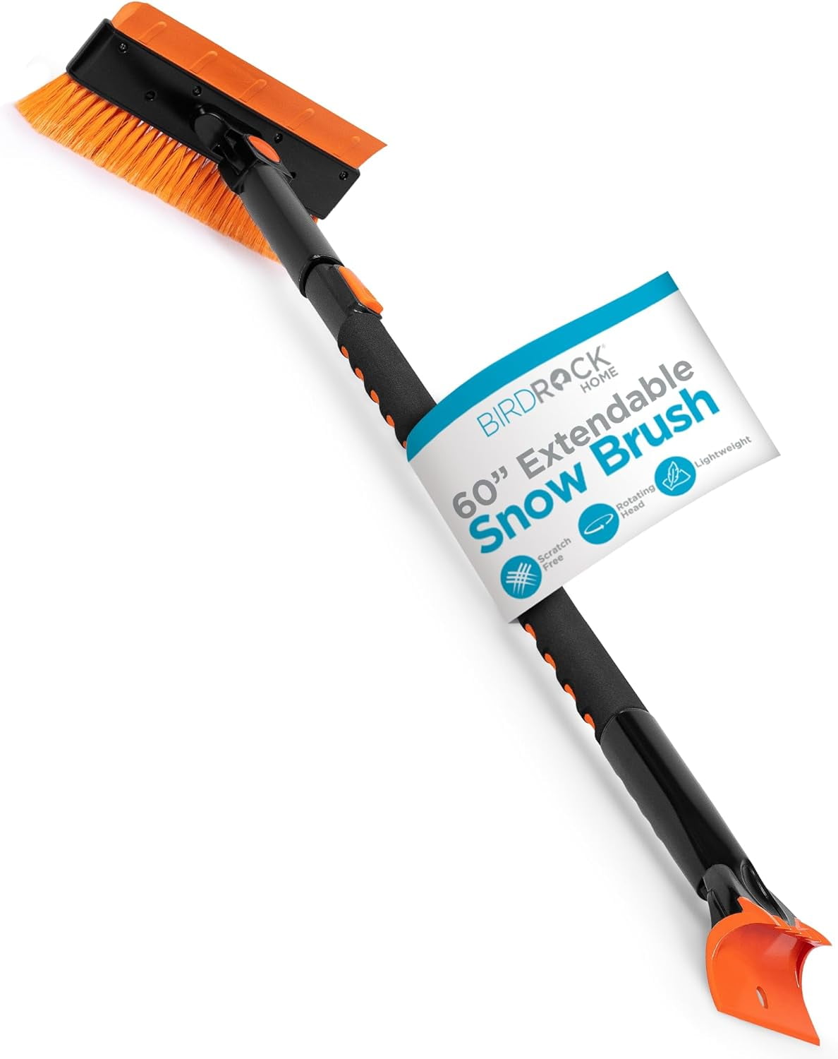 60" Extendable Car and Ice Scraper | Lightweight Aluminum Snow Clearing ...