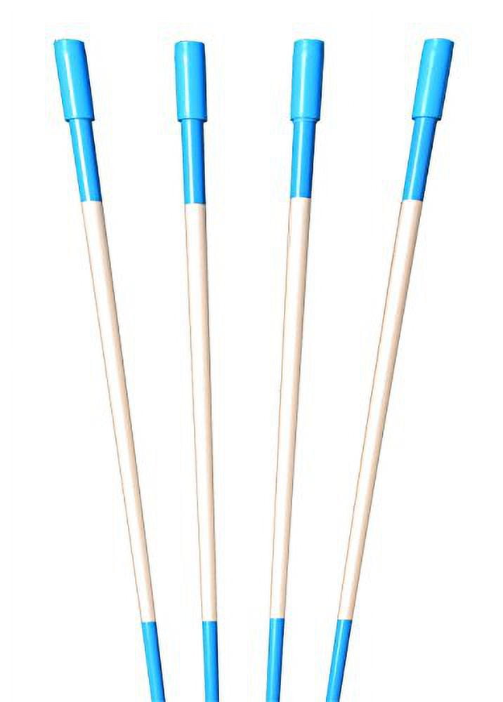 60" FLUORESCENT BLUE 100 Driveway Markers, Reflective Snow Stakes, Plow ...