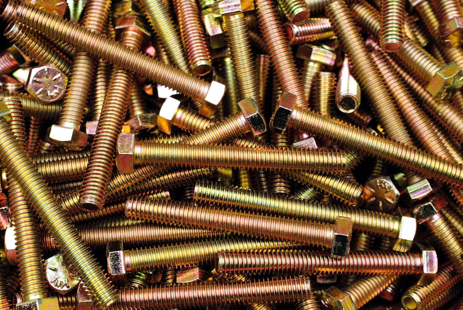 (60) Full Thread Grade 8 Hex Head Tap Bolts 3/8-16 x 3 Coarse Yellow ...