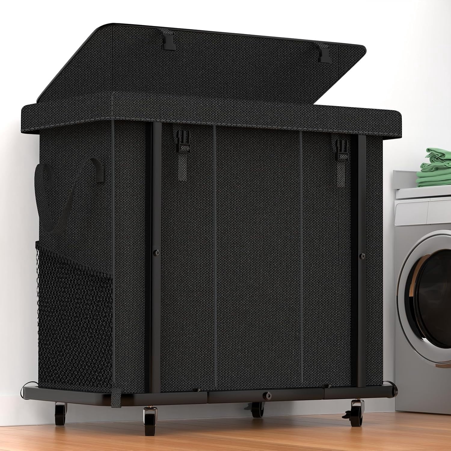 60 Gal(230L) High Grade Large Laundry Basket with Wheels, Rolling ...