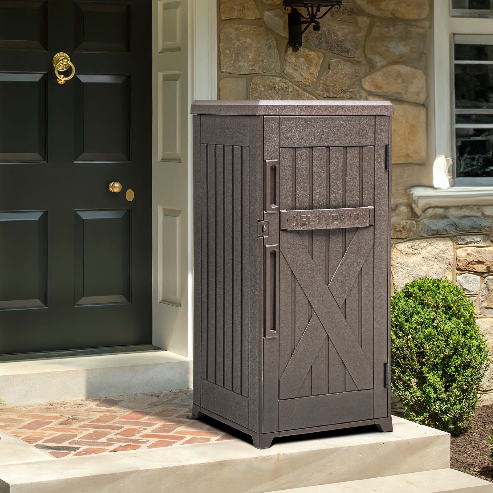 60 Gallon Large Package Delivery and Storage Box with Lockable Secure ...