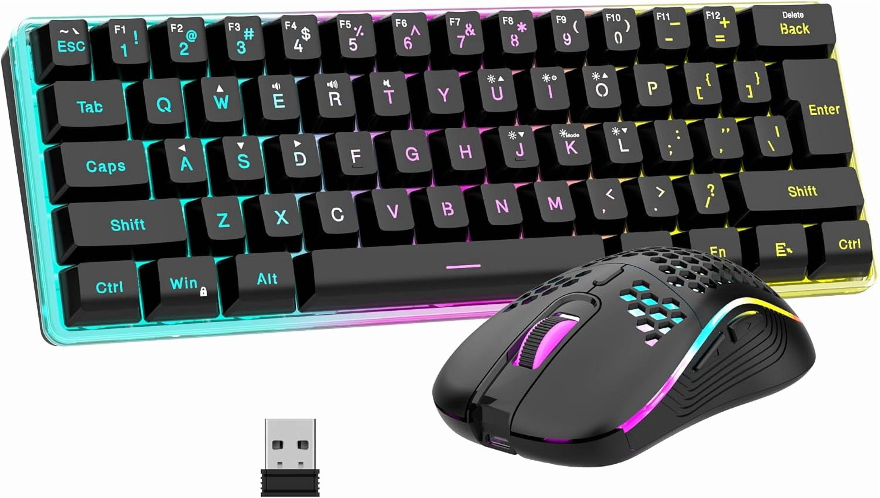 60% Gaming Keyboard & Combo with , -Compact Small Mechanical Feel ...