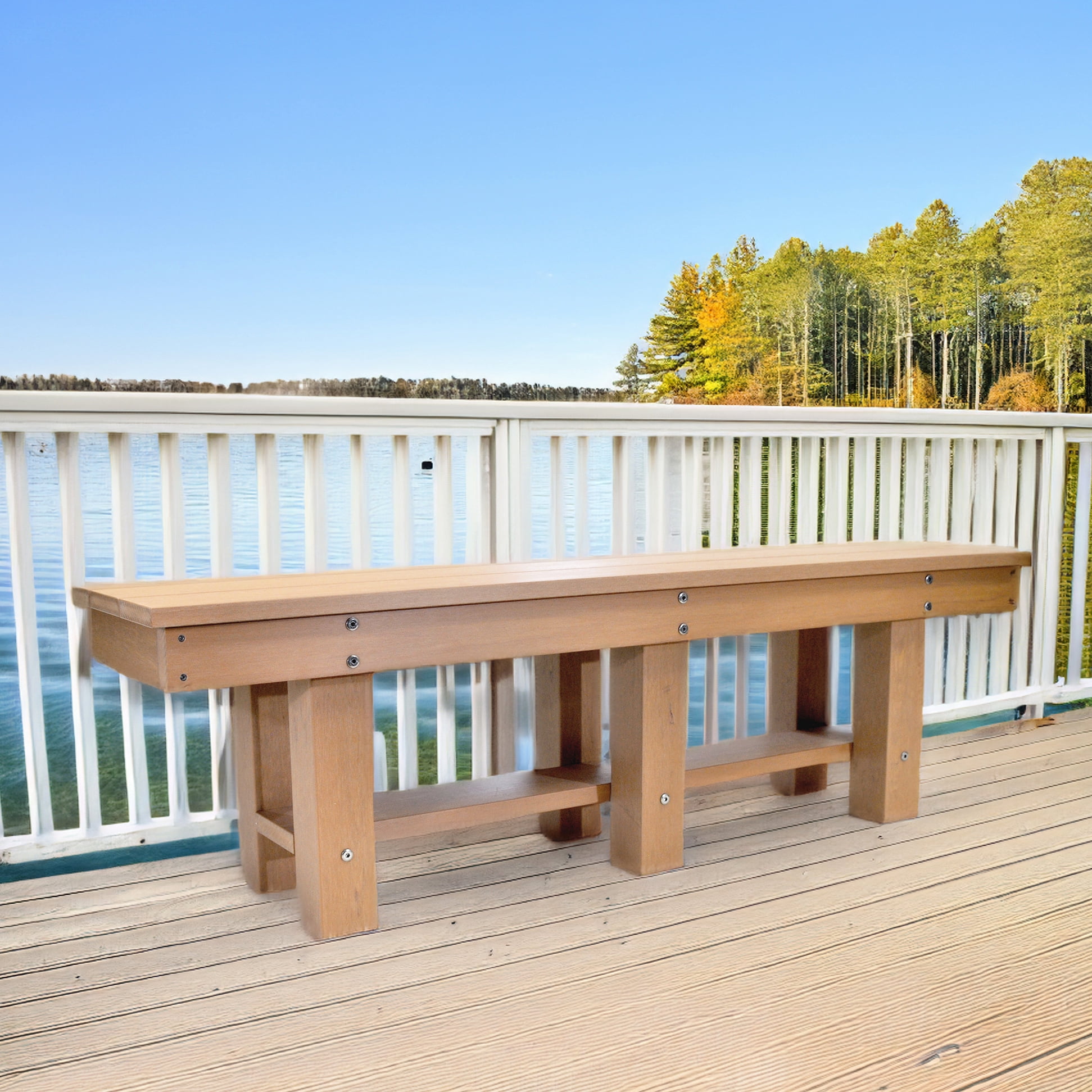 60" Garden Bench For 3, Withstands Salt Spray & Weather Changes, With ...