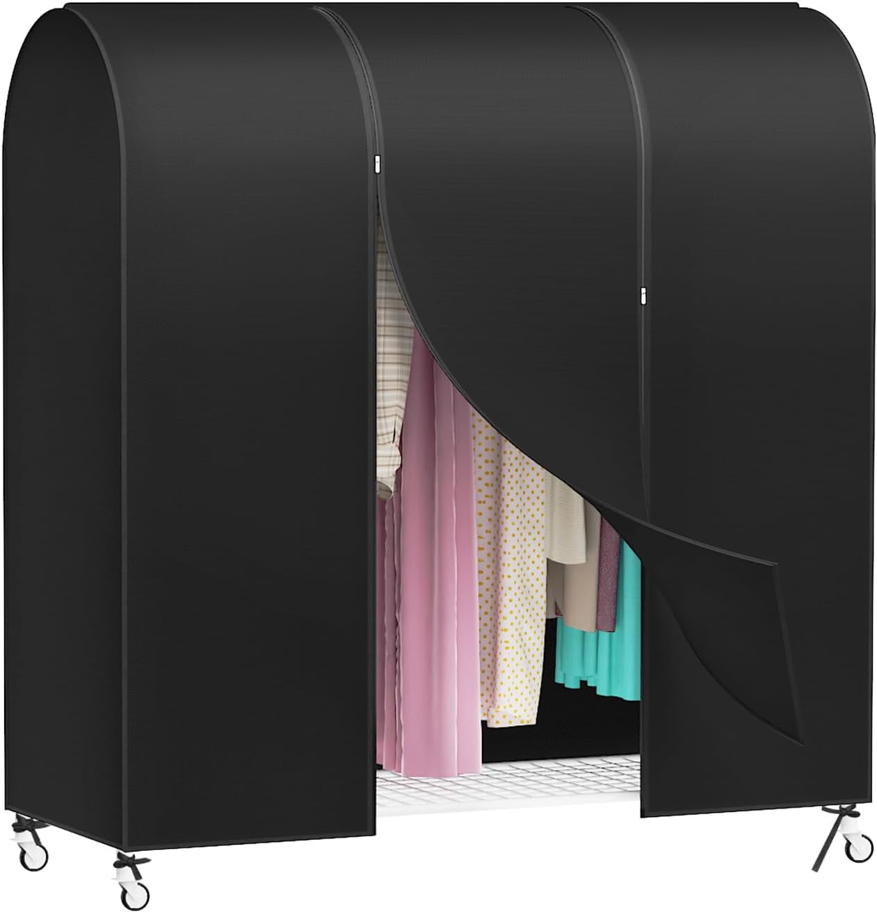 60'' Garment Rack Cover Dustproof Clothes Rack Cover Breathable Garment ...
