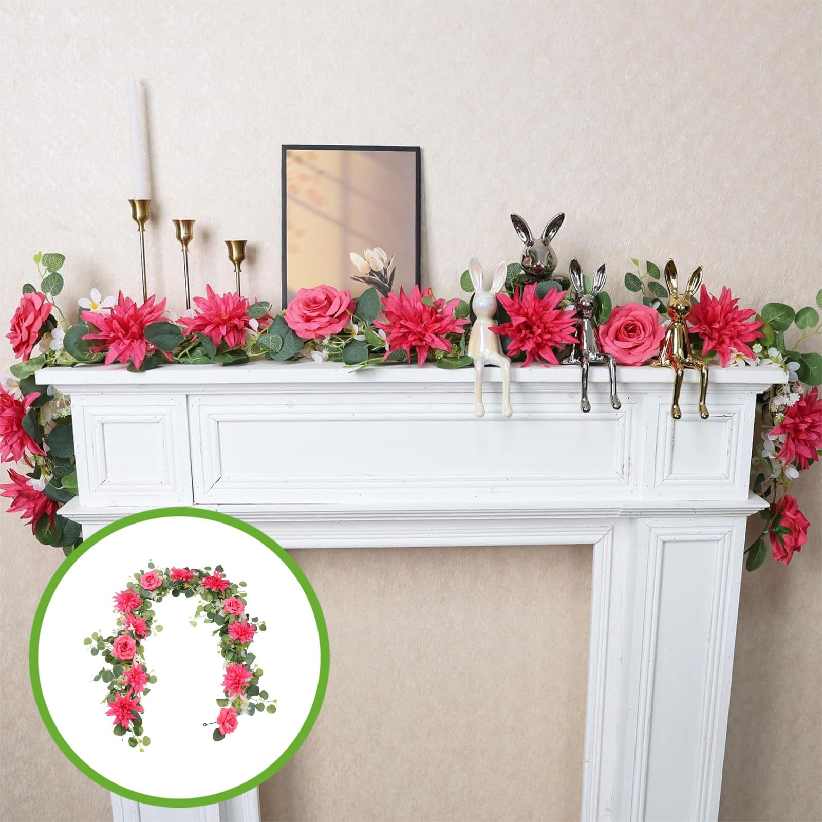 Up to 60% off Gifts Kcavykas 1.8m Wedding Eucalyptus Garland Artificial ...