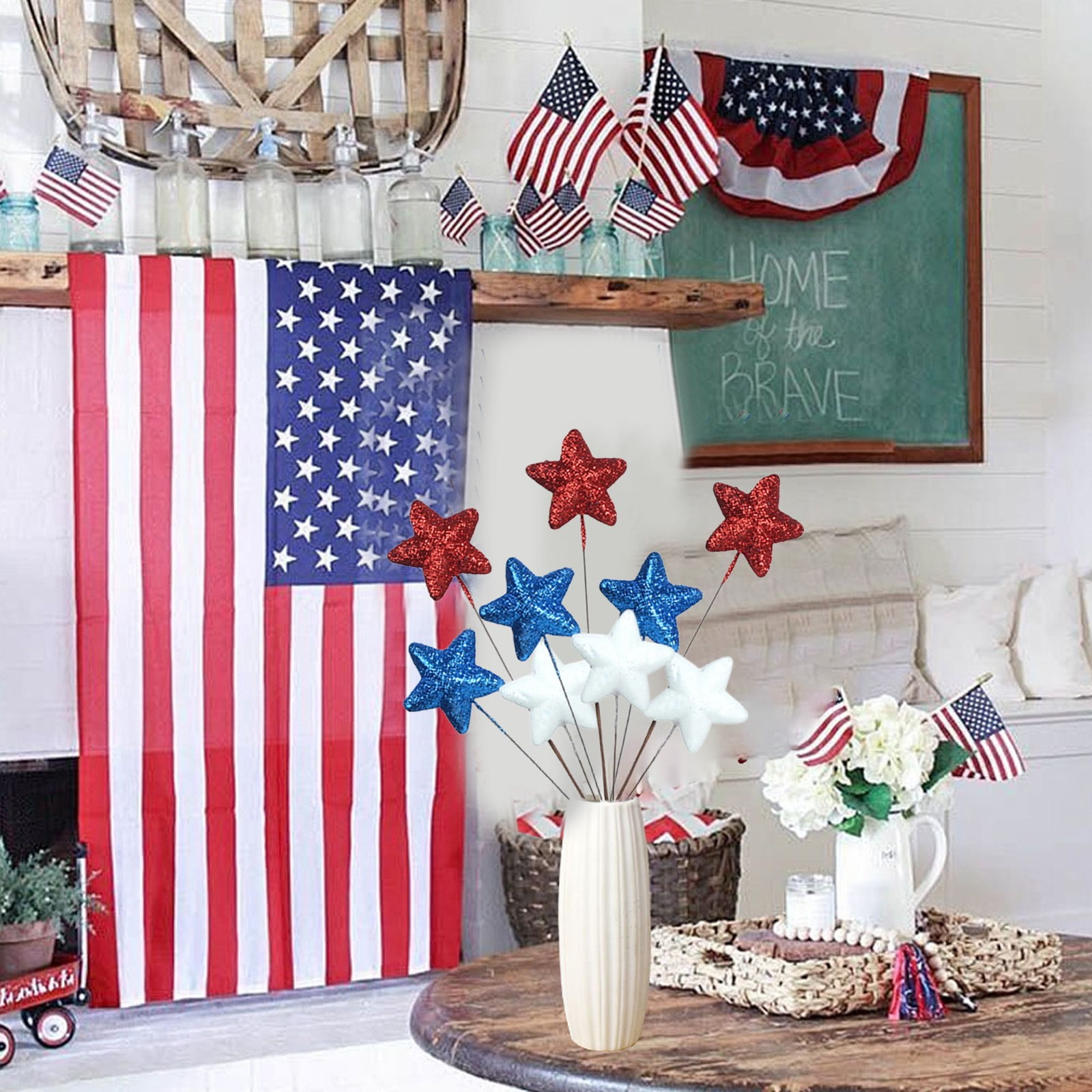 Up to 60% off Gifts Kcavykas Patriotic 4th of July Decorations, Red ...