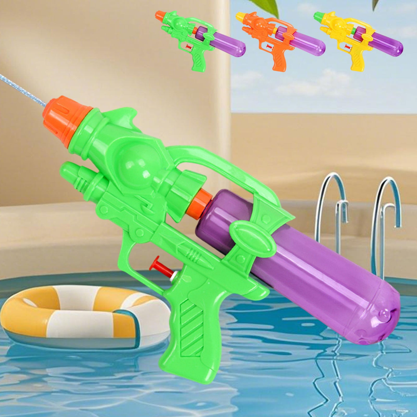 Up to 60% off Gifts Nsxcdh Kids Summer Water Gun Toy, Solid Color Hand-Press Squirt Gun for ...