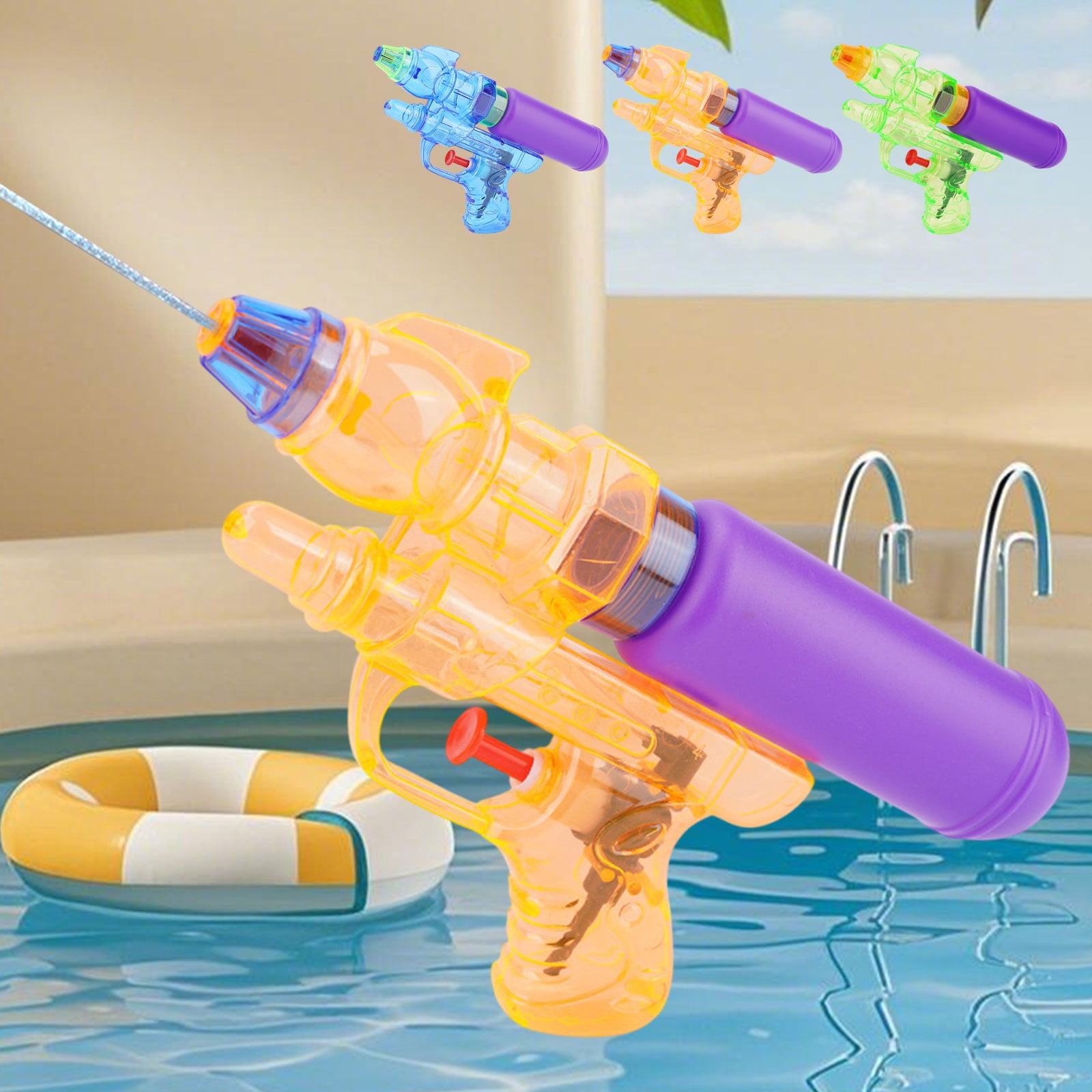 Up to 60% off Gifts Nsxcdh Transparent Summer Water Gun for Kids, Hand ...