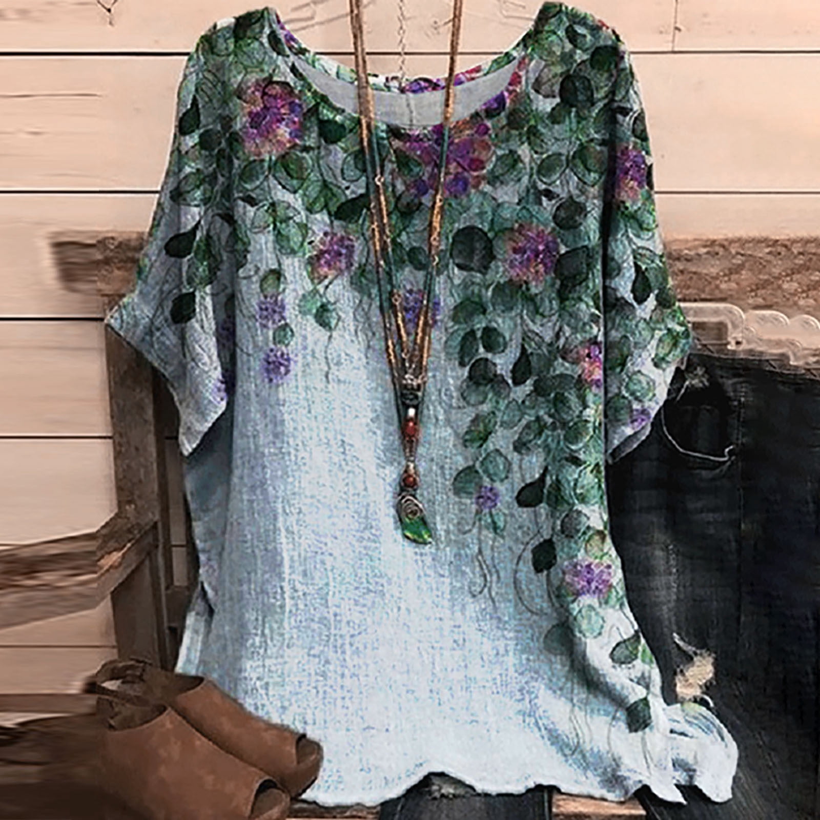 up to 60% off Gifts Usmixi Shirts for Women Loose Plus Size Mid-Length ...
