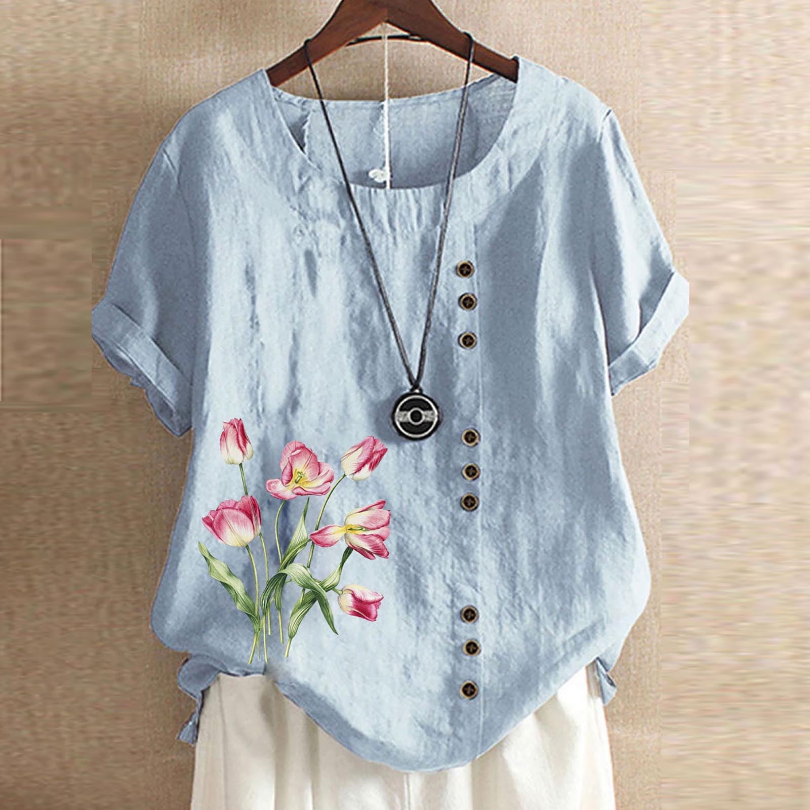 up to 60% off Gifts Usmixi Shirts for Women Plus Size Casual Button ...