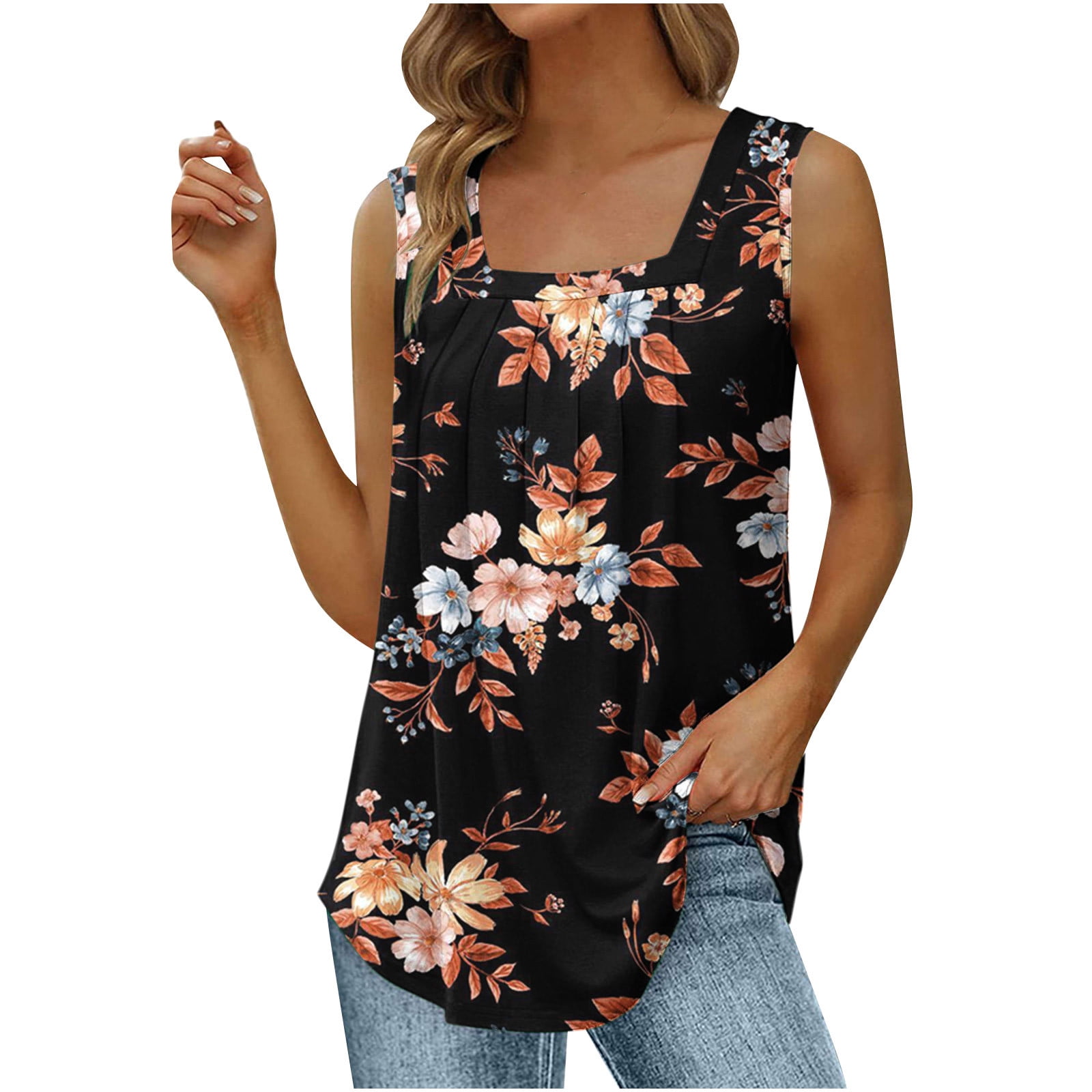 Up To 60 Off Ts Usmixi Tank Tops For Women Breathable Loose Pleated