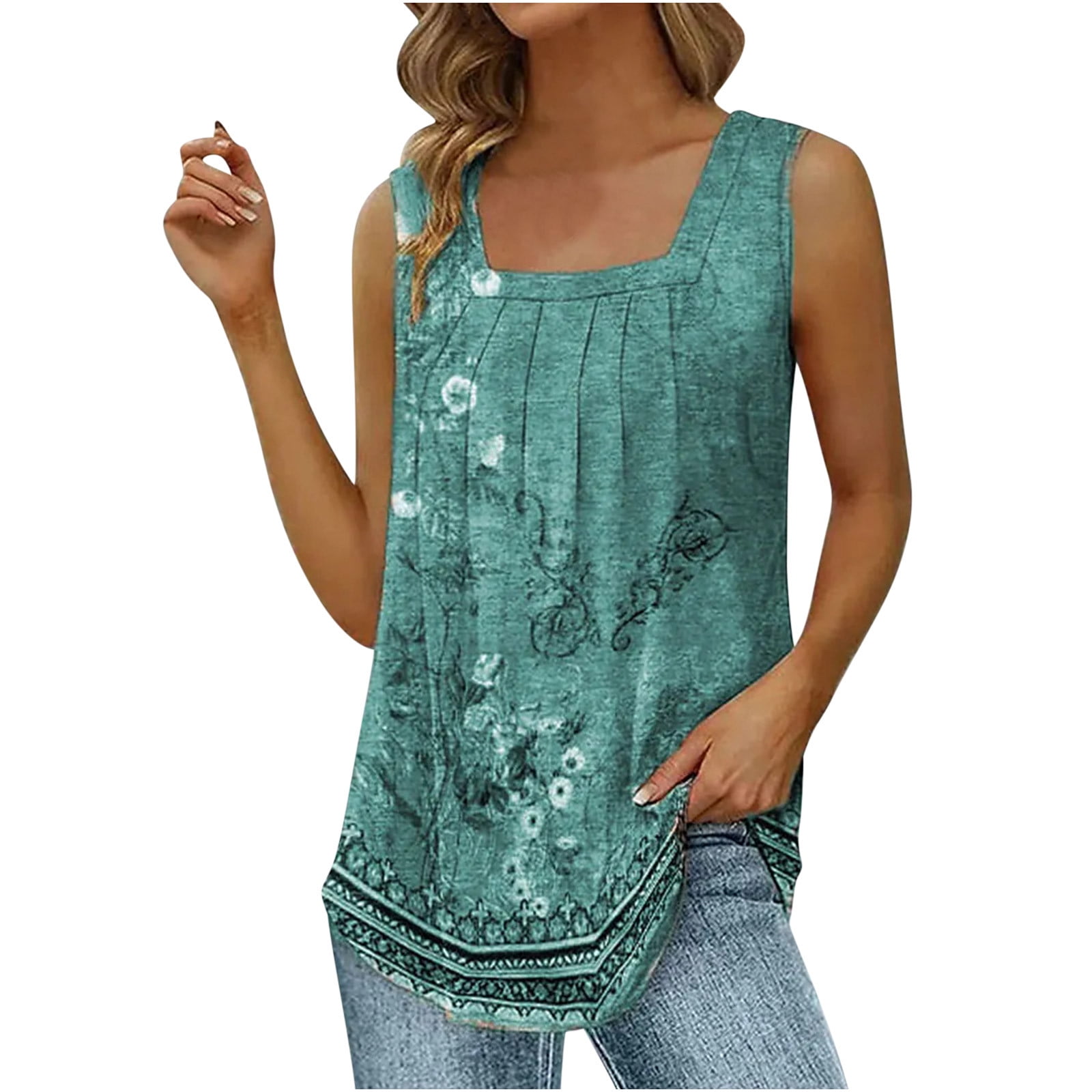 Up To 60 Off Ts Usmixi Womens Tank Tops Vintage Graphics Pleated