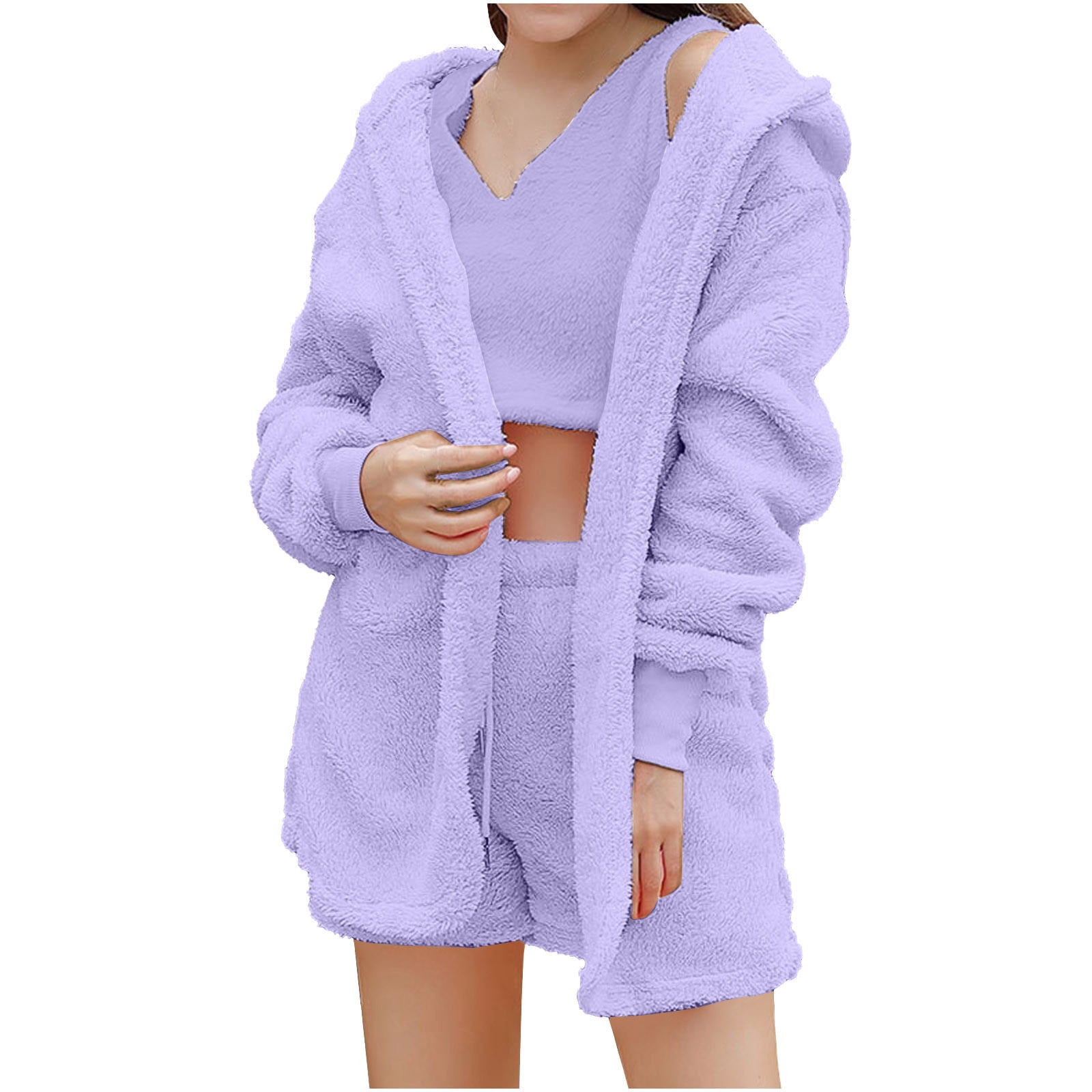 up to 60% off Gifts Womens Loungewear Set Womens Fleece Pajamas Sets ...