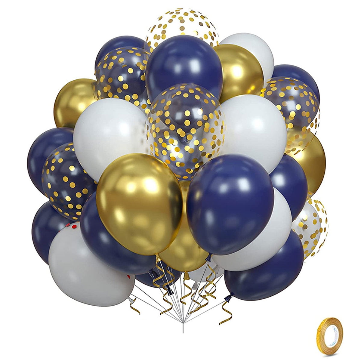 60 Glitter Balloons, Perfect for Birthdays, Weddings & More Metallic ...