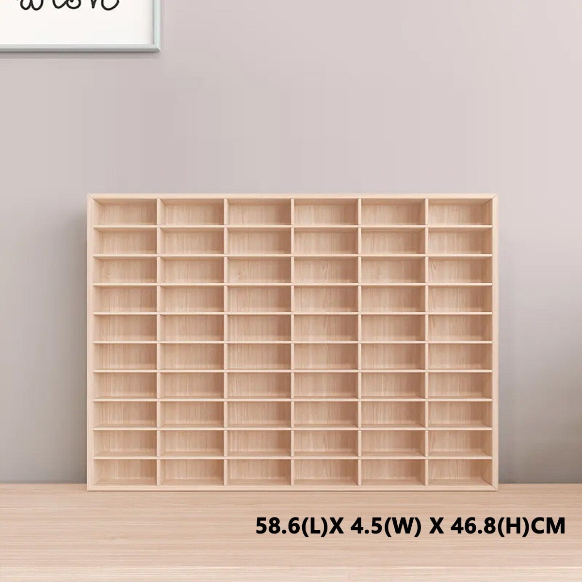60 Grids Wooden Display Case 1/64 Hot Wheels Diecast Car Matchbox ...