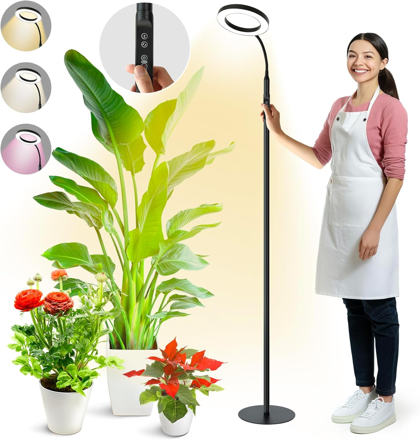 60" Grow Light for Indoor Plants, Upgrade Controller Red Blue White ...