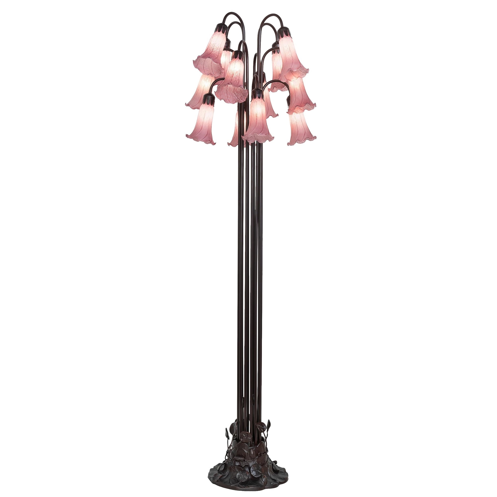 60"H Lavender Tiffany Pond Lily 12 LT Floor Lamp - Walmart.com