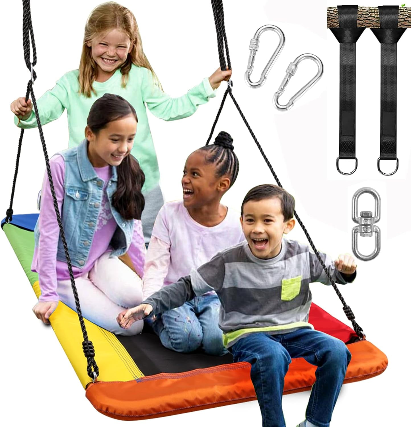 60" Heavy-Duty Platform Swing: Steel frame with 700lb capacity ...