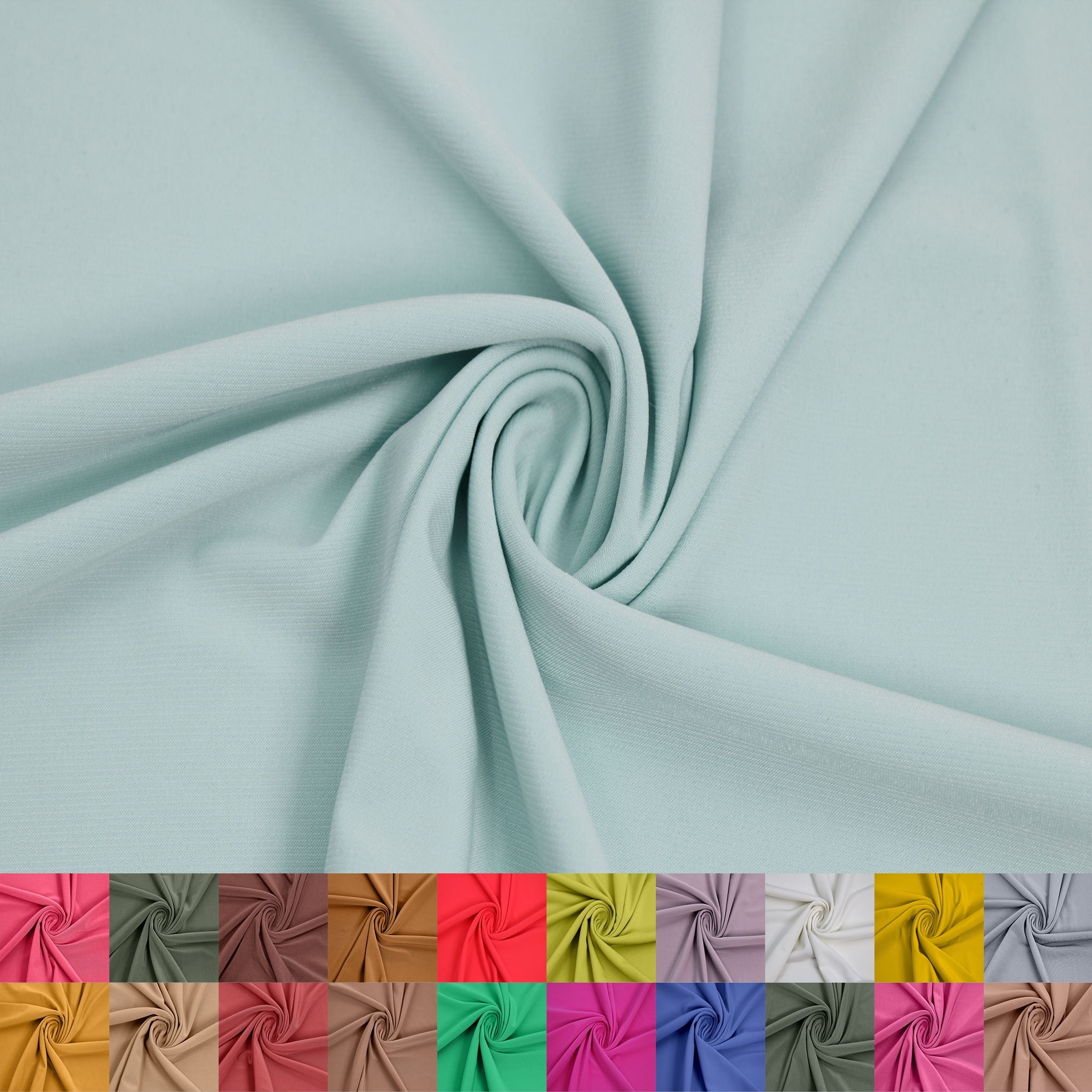 60” ITY Jersey Knit Poly Spandex Fabric - 229 GSM, Medium Weight, 4-Way ...