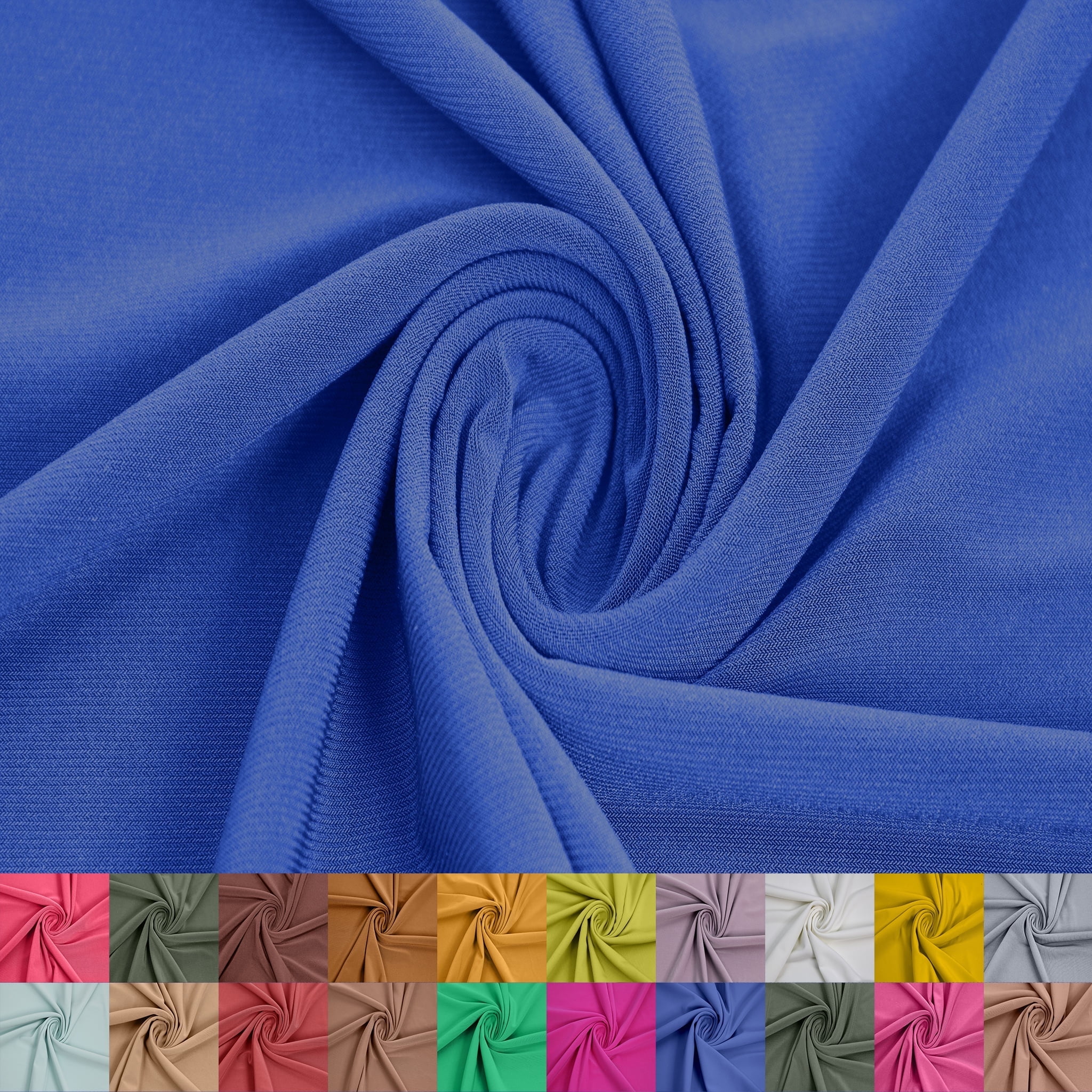 60” ITY Jersey Knit Poly Spandex Fabric - 229 GSM, Medium Weight, 4-Way ...