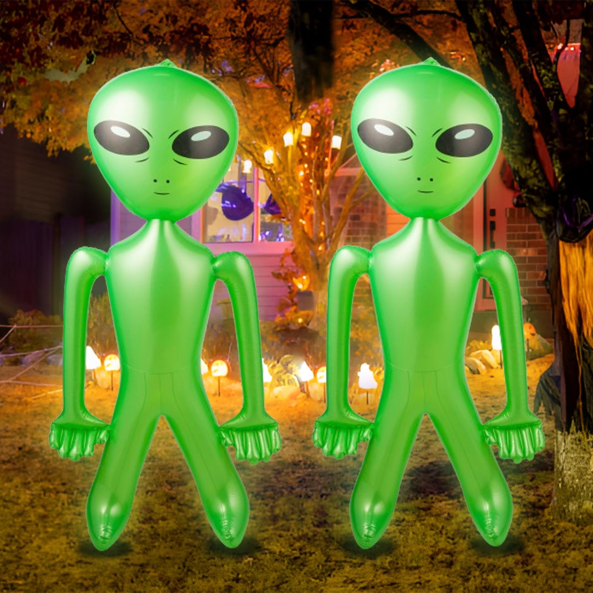 60 Inch (5 Ft.) Giant Alien Inflatable - (Pack of 2) - Jumbo Green ...