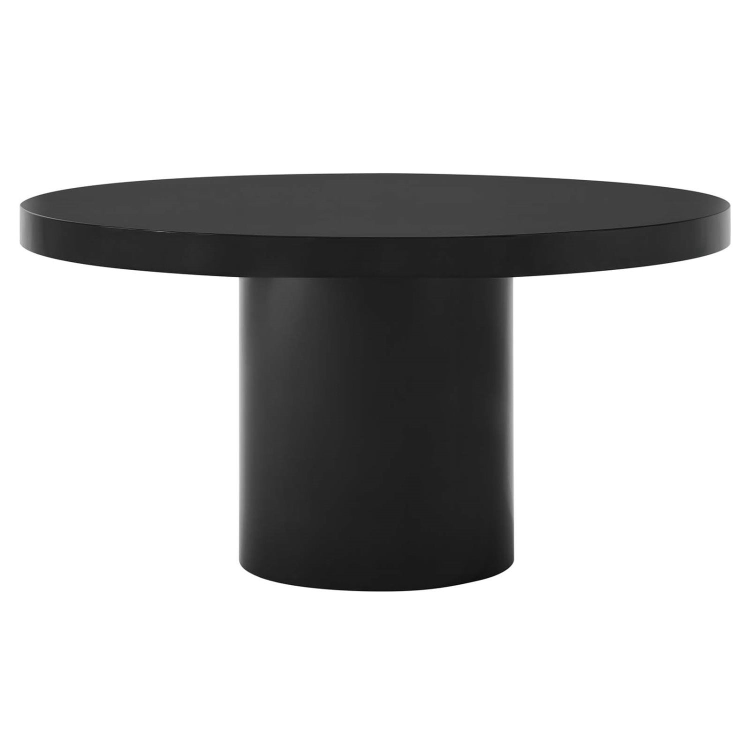 60 Inch Dining Table, Black, Wood, Round, Kitchen Cafe Bistro ...