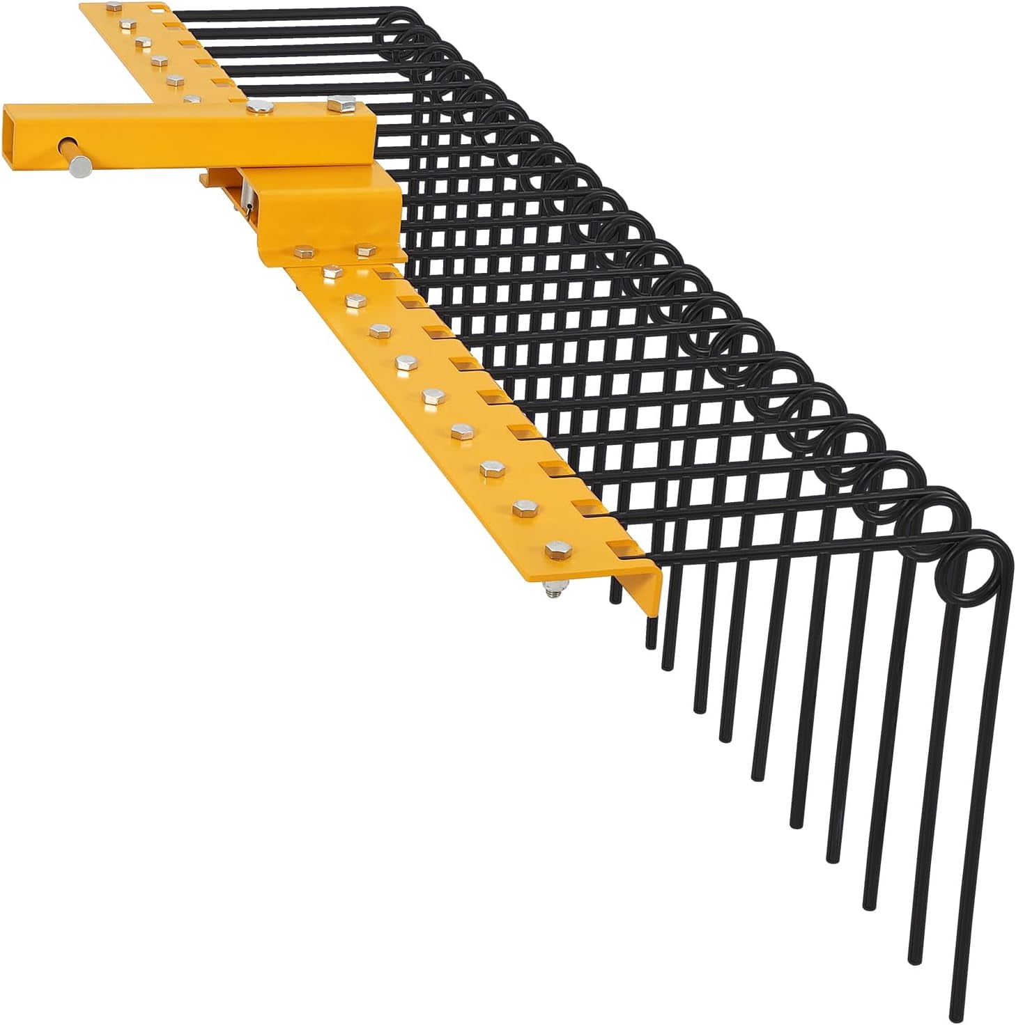 60 Inch Durable Pine Straw Rake Powder Coated Steel Landscape Rake Fits ...